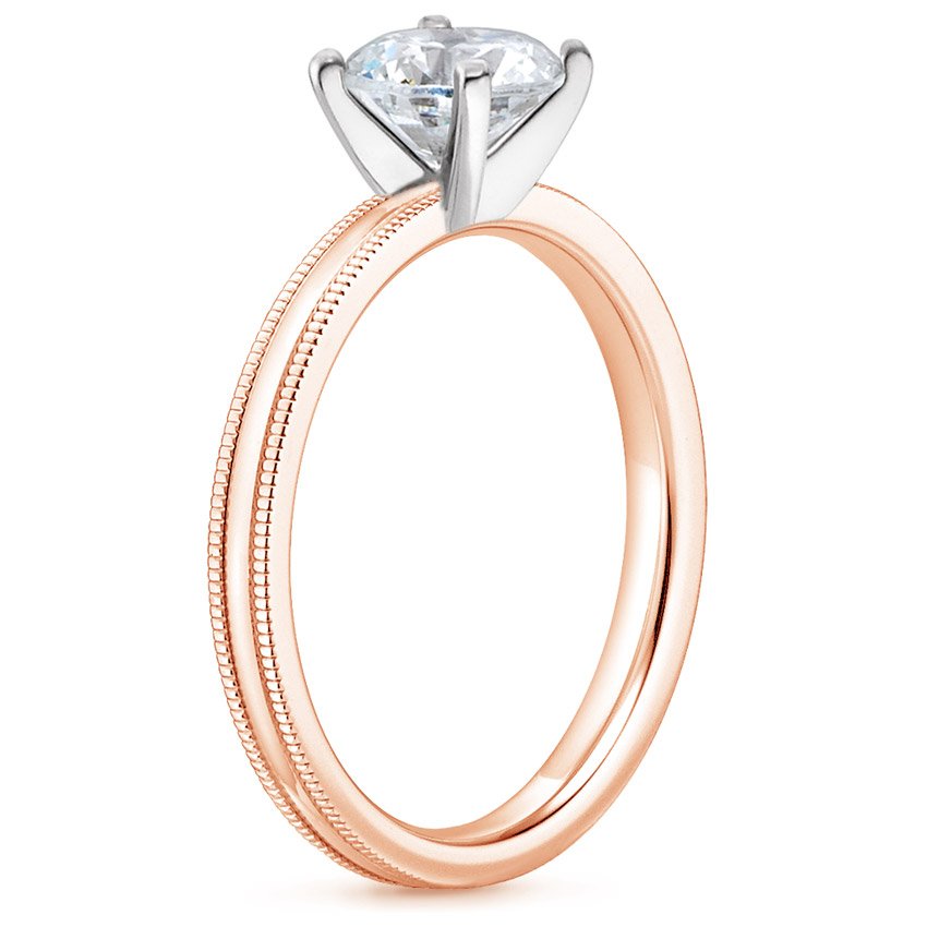 Solitaire Diamond Engagement Ring | 2mm Milgrain | Brilliant Earth