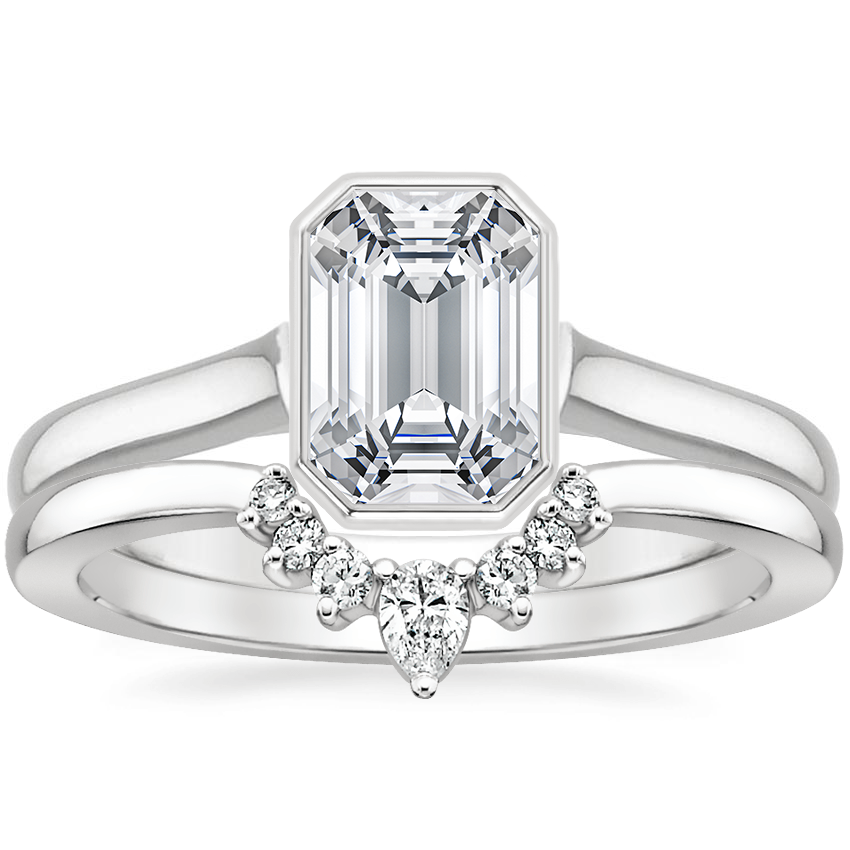 18K Yellow Gold Luna Ring with Lunette Diamond Ring | Brilliant Earth