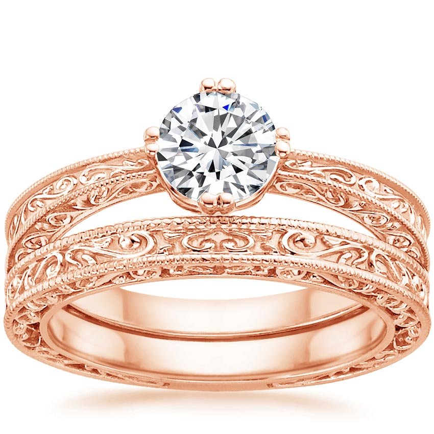 14K Rose Gold True Heart Matched Set | Brilliant Earth