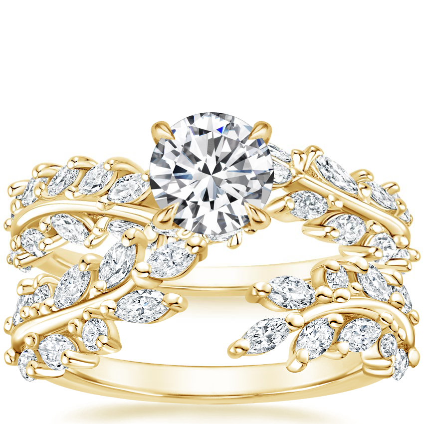 Platinum Winding Ivy Diamond Ring (3/4 ct. tw.) with Sweeping Ivy ...