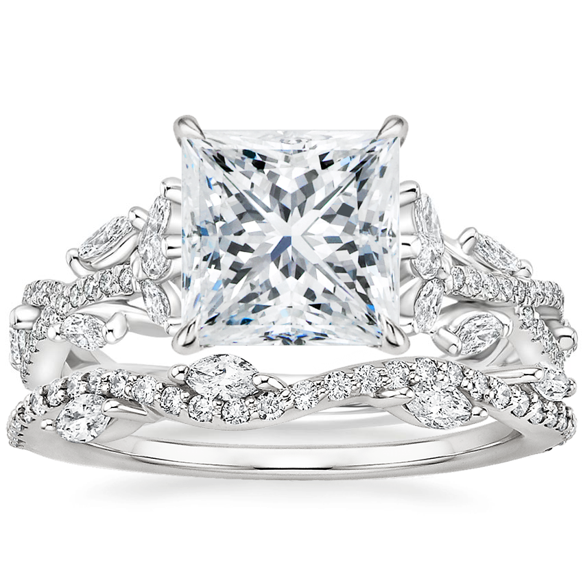 Luxe Secret Garden Diamond Ring (3/4 ct. tw.) with Luxe Winding Willow ...
