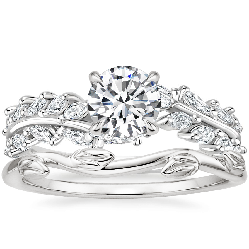 14K Rose Gold Winding Ivy Diamond Ring (3/4 ct. tw.) with Winding ...