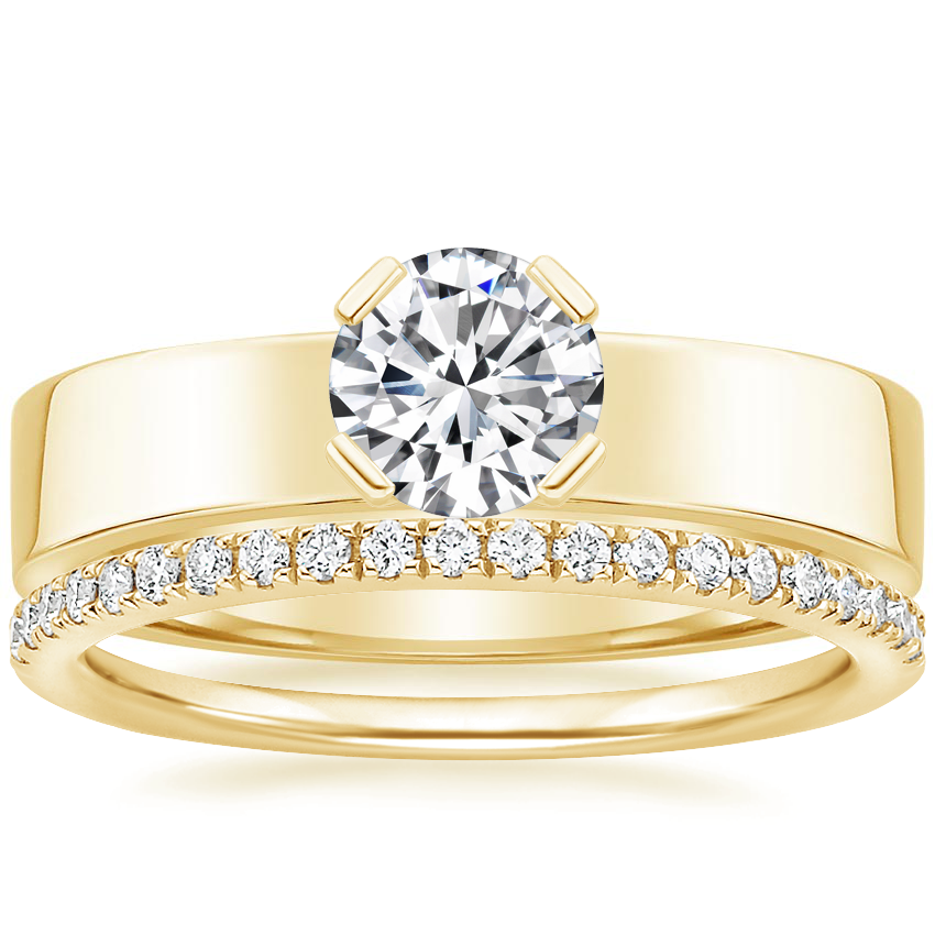 14K Rose Gold Parker Ring with Ballad Diamond Ring (1/6 ct. tw ...