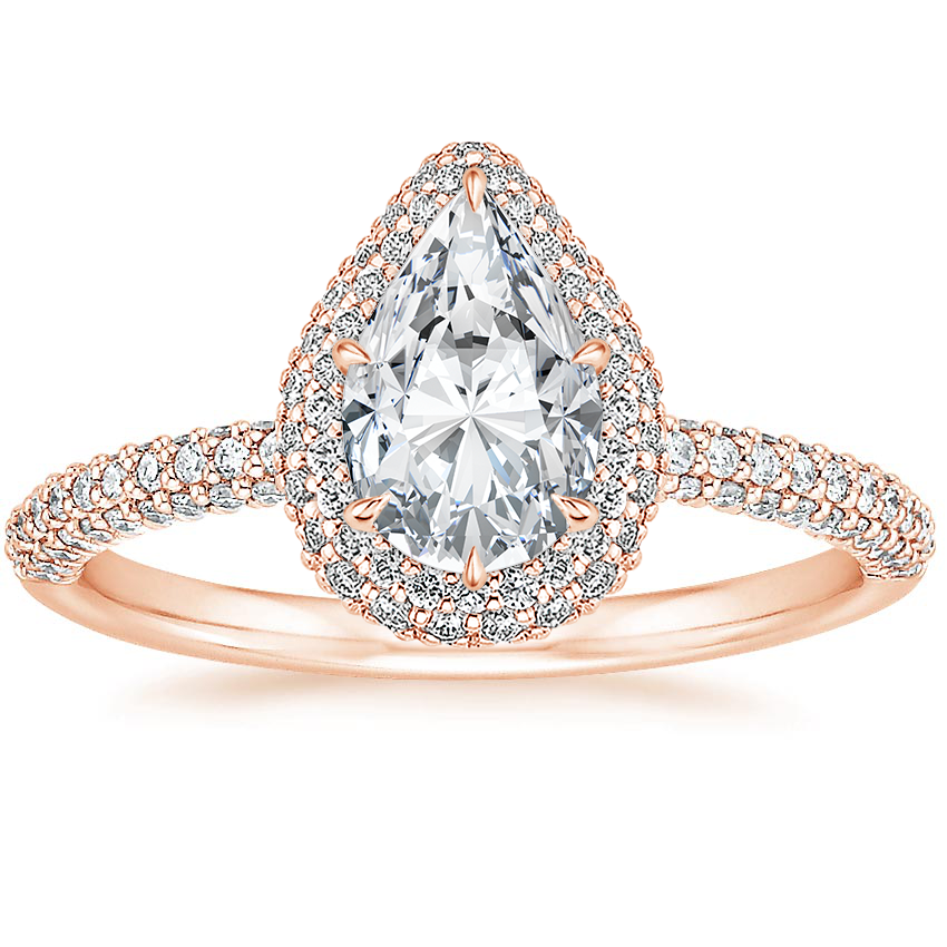 Micro Pavé Halo Diamond Ring | Valencia | Brilliant Earth