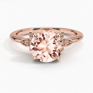 Morganite Fiore Diamond Ring in 14K Rose Gold | Brilliant Earth