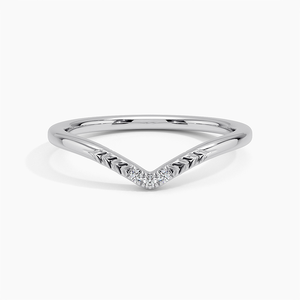 Laurel Contoured Diamond Ring in Platinum | Brilliant Earth