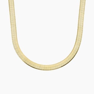 Dezi 18 in. Herringbone Necklace (4.6mm) in 14K Yellow Gold | Brilliant Earth