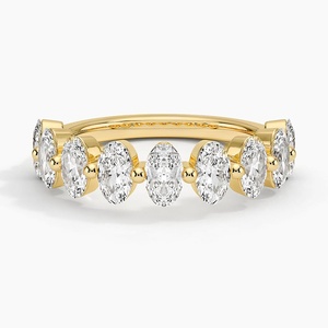 Ellipse Oval Lab Diamond Ring (1 1/2 ct. tw.) in 18K Yellow Gold ...