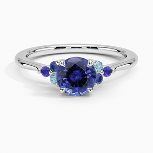 Sapphire Indigo Melody Ring in 18K White Gold
