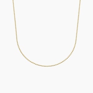 Cameron 18 in. Bead Chain Necklace (1mm) in 14K Yellow Gold | Brilliant ...