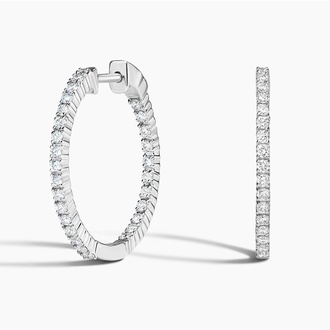 Lab Diamond Hoop Earrings - Brilliant Earth