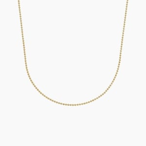 Cameron 16 in. Bead Chain Necklace (1mm) in 14K Yellow Gold | Brilliant ...