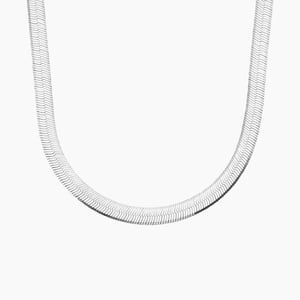 Dezi 18 in. Herringbone Necklace (4.6mm) in Silver | Brilliant Earth