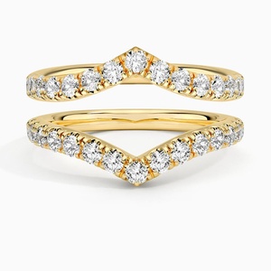 Flair Nested Lab Diamond Ring Stack (7/8 ct. tw.) in 18K Yellow Gold ...