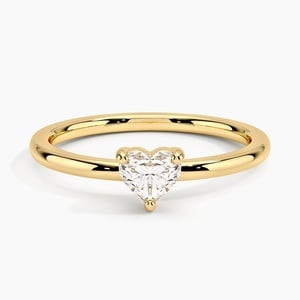 Heart Shaped Lab Diamond Ring in 14K Yellow Gold | Brilliant Earth