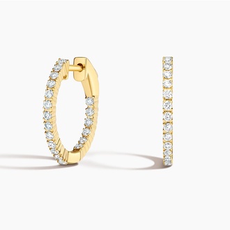 Lab Diamond Hoop Earrings - Brilliant Earth