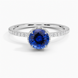 Sapphire Gala Diamond Ring in 18K White Gold